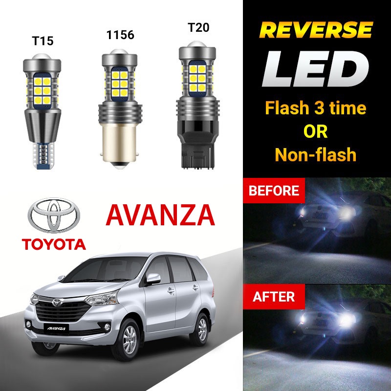 【TOYOTA】Avanza 1PC 27LED Car Reverse Light Bulb Flash & Non Flash T15 ...