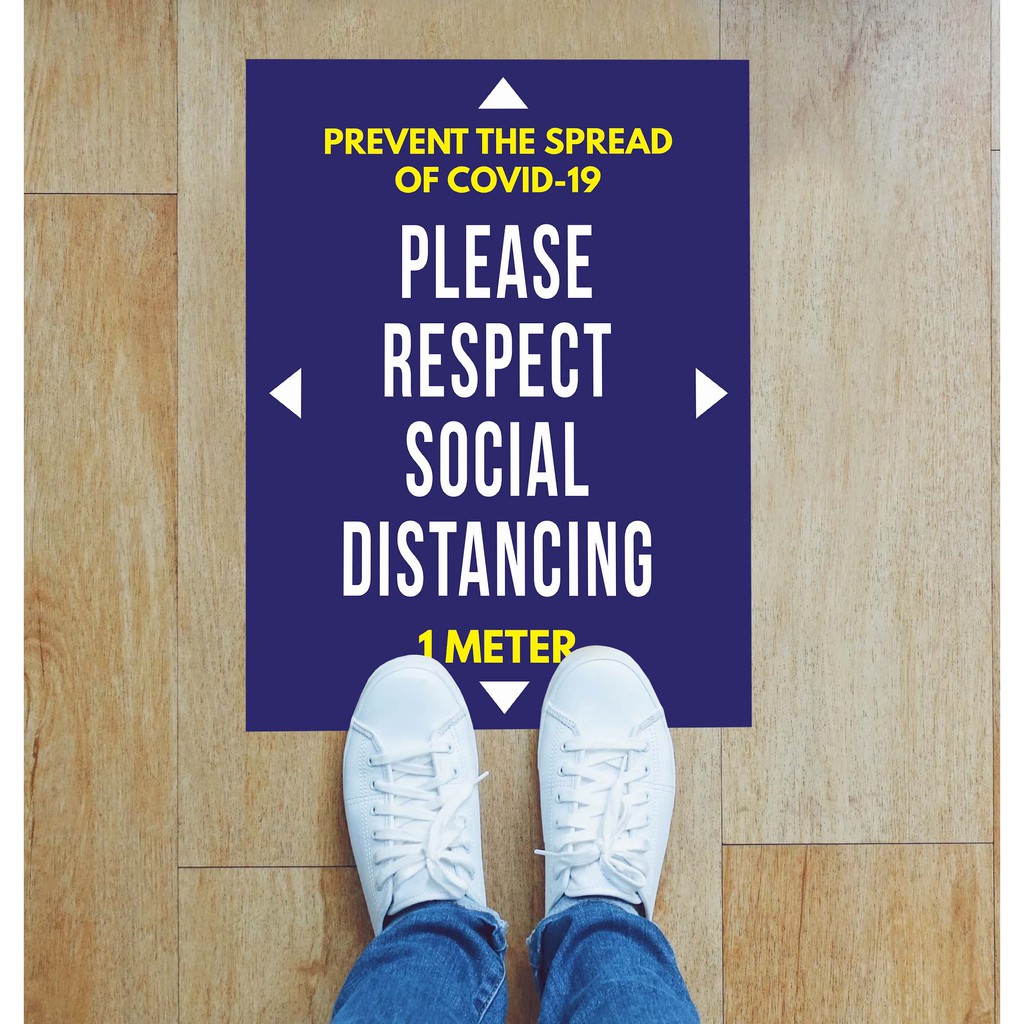 SOSIAL DISTANCING FLOOR STICKER FOR VIRUS PRECAUTION| PLEASE RESPECT ... SOSIAL DISTANCING FLOOR STICKER FOR VIRUS PRECAUTION| PLEASE RESPECT ...