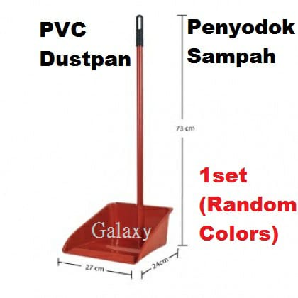 Plastic Dustpan with Metal Handle / Home Dustpan / Penyodok Sampah ...