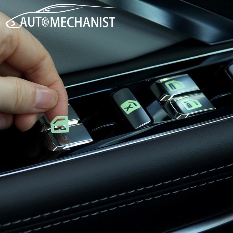 Luminous Car Window Door Switch Button Sticker Set/Control Panel ...