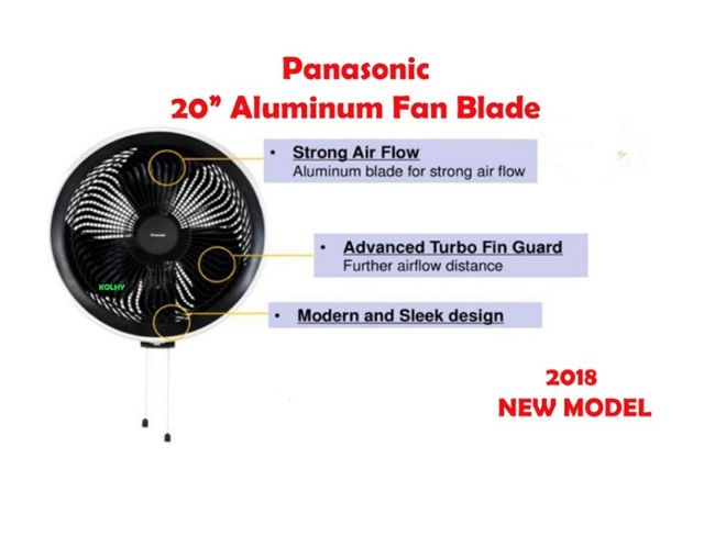 PANASONIC 20 INCH STRING WALL FAN F-MU50YUBKH STRONG WIND | Shopee Malaysia