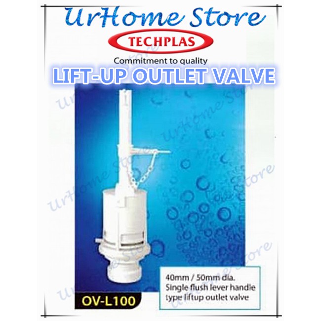 Techplas OV-L100 Lever Flushing Cistern Accesories/厕所水箱心 40MM / 50MM Techplas OV-L100 Lift Up ...