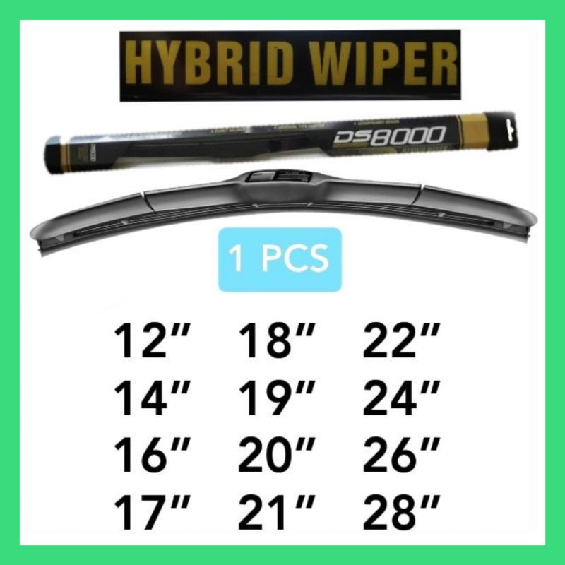 DS8000 HYBRID WIPER 12" 14" 16" 17" 18" 19" 20" 21" 22" 24" 26" 28 ...