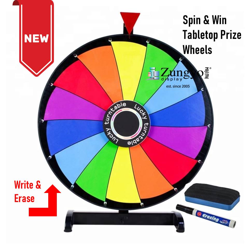 NEW Arrival Spin & Win Wheel Of Fortune Table Top Prize Wheels 24inches ...