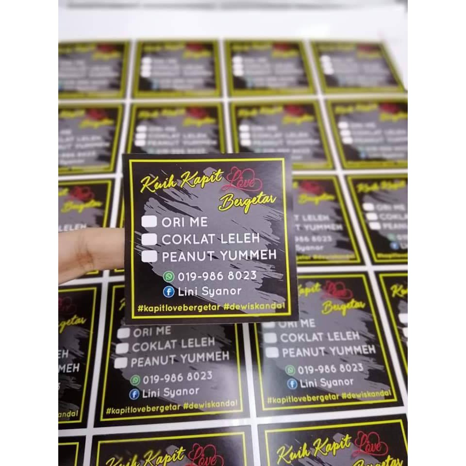Sticker / Label | 4cm | Siap Potong | Shopee Malaysia