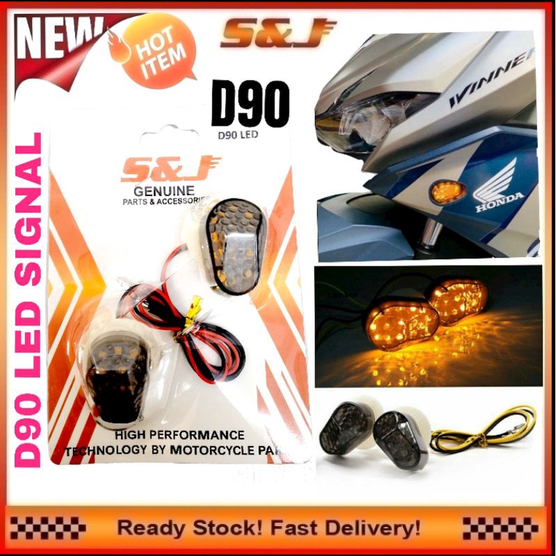 S&J D90 LED SIGNAL LED SET LED SIGNAL SET RS150 R25 CBR R15 ZX150 RR150 ...