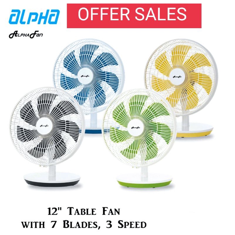 *READY STOCK*ALPHA FAN 12" VONA TABLE FAN TBF/12-AC | Shopee Malaysia