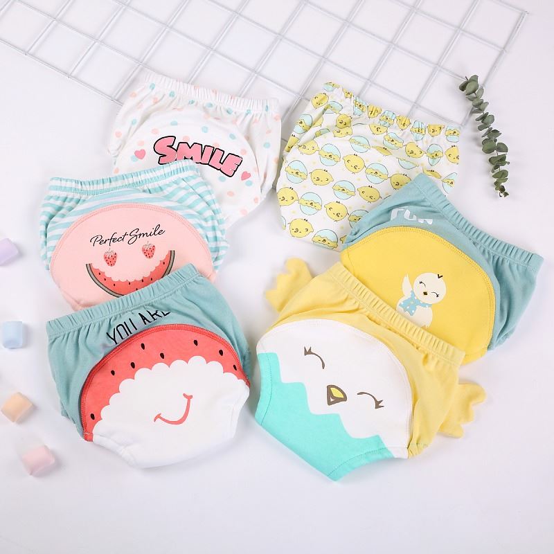 Toilet training pants for infants and young children with broken ...