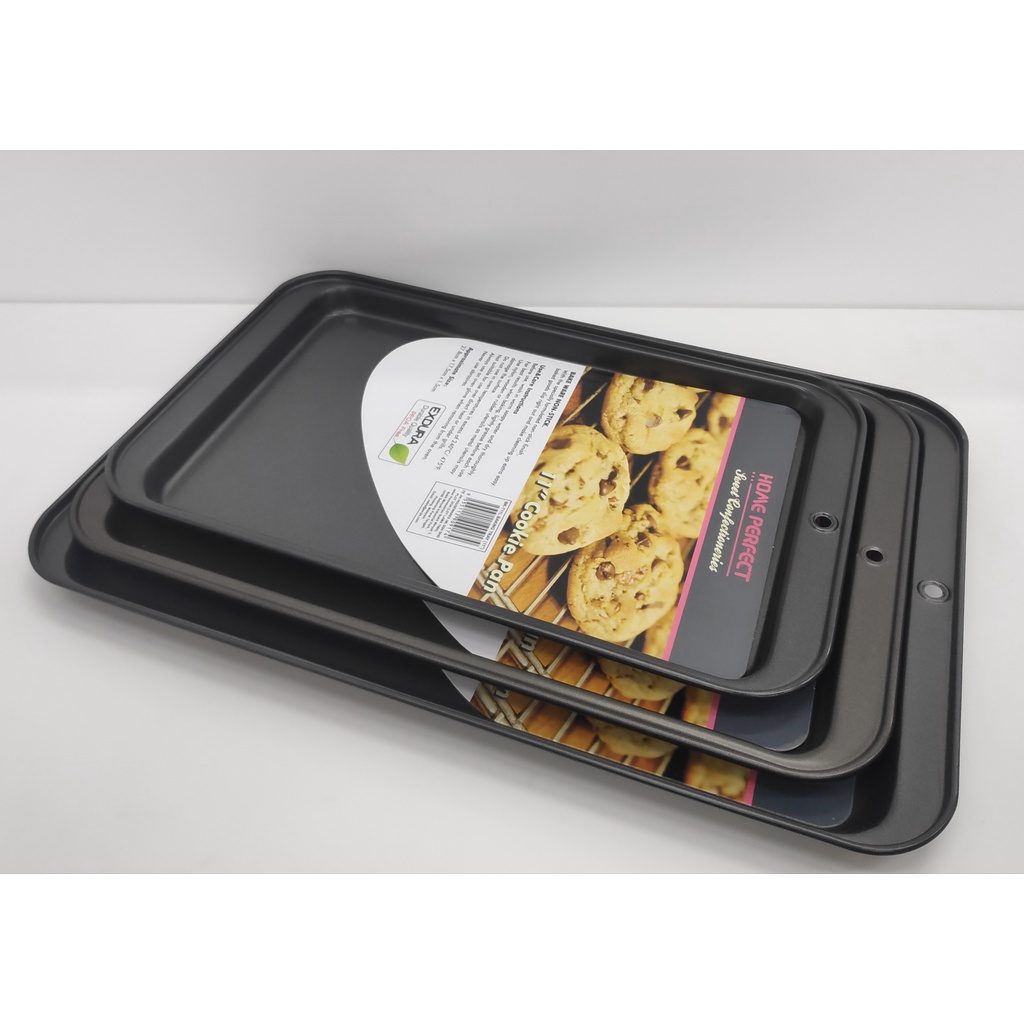 HOME PERFECT Cookies Pan (11,12,13,14 Inch), Baking Tray, Non Stick ...