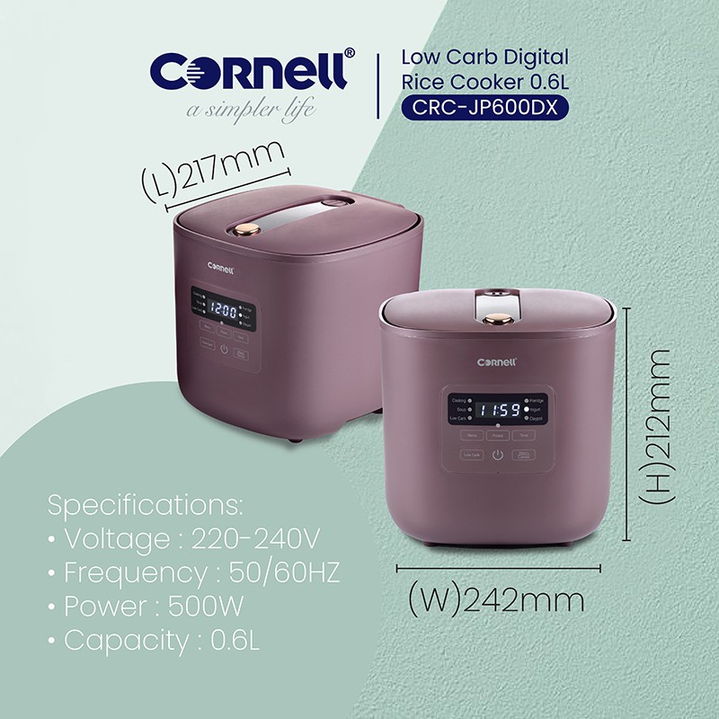 [Bubble Packing] Pensonic Digital Mini Rice Cooker | CRC-JP600DX PSR ...