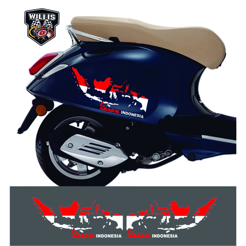 Sticker Map Of INDONESIA Piaggio Vespa Spint LX Primavera Moslem ...