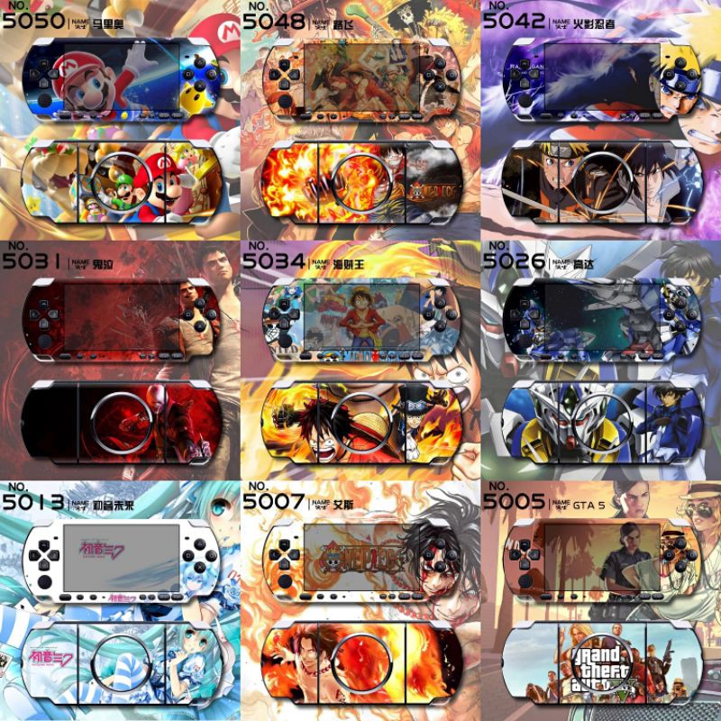 PSP 1000 1K Fat Sticker Skin cover DMC Devil may cry GTA One piece ...