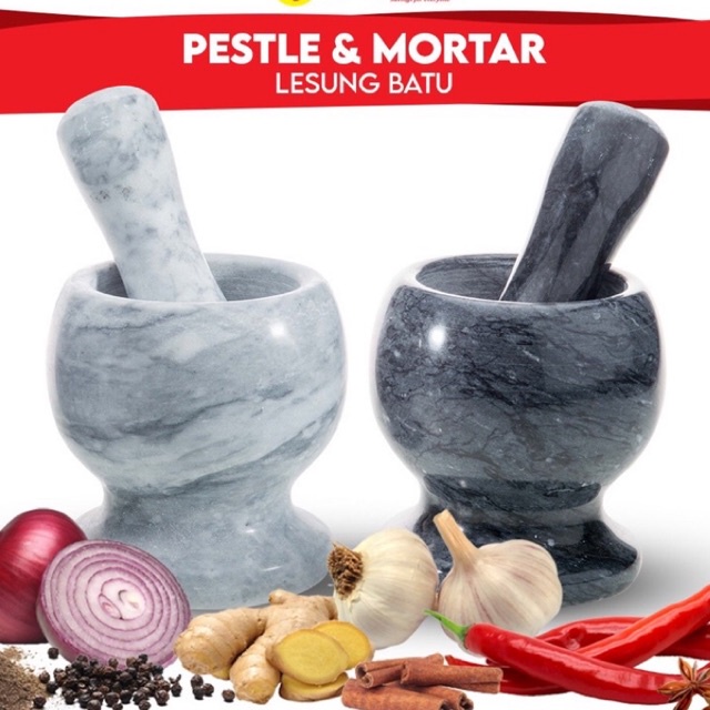 LESUNG BATU MINi Stone Mortar Pestle Lesung Batu Mini Natural Granite ...