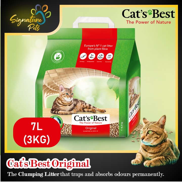 Cat's Best Original Oko Plus litter 7L / Clumping Cat Litter / Wood ...