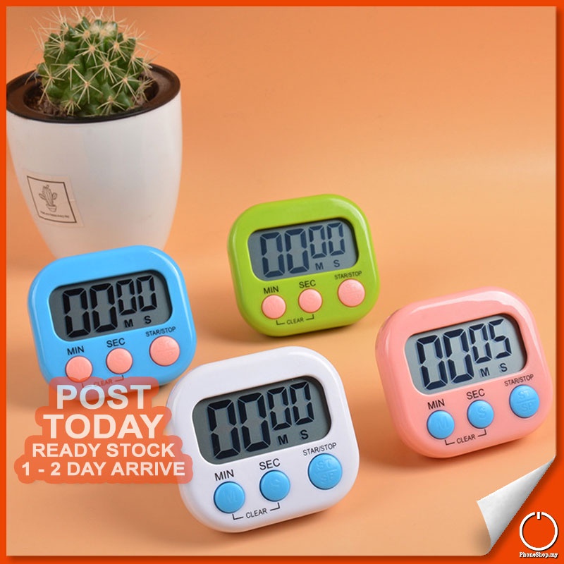 𝐌𝐀𝐆𝐍𝐄𝐓𝐈𝐂 Digital Kitchen Timer Big Digits Loud Alarm Display for ...