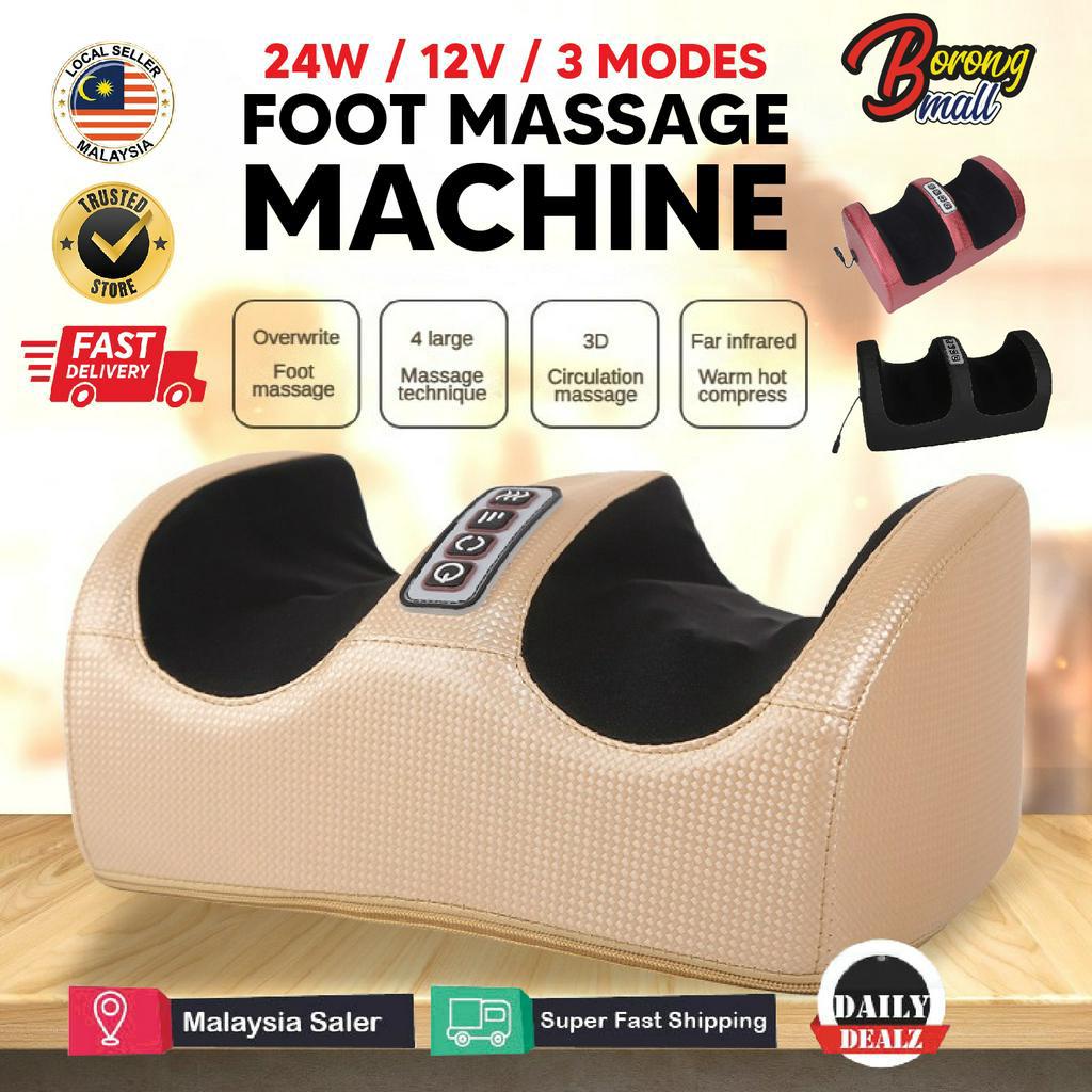 Electric Foot Massager Adjustable Modes Heating Therapy Muscle ...