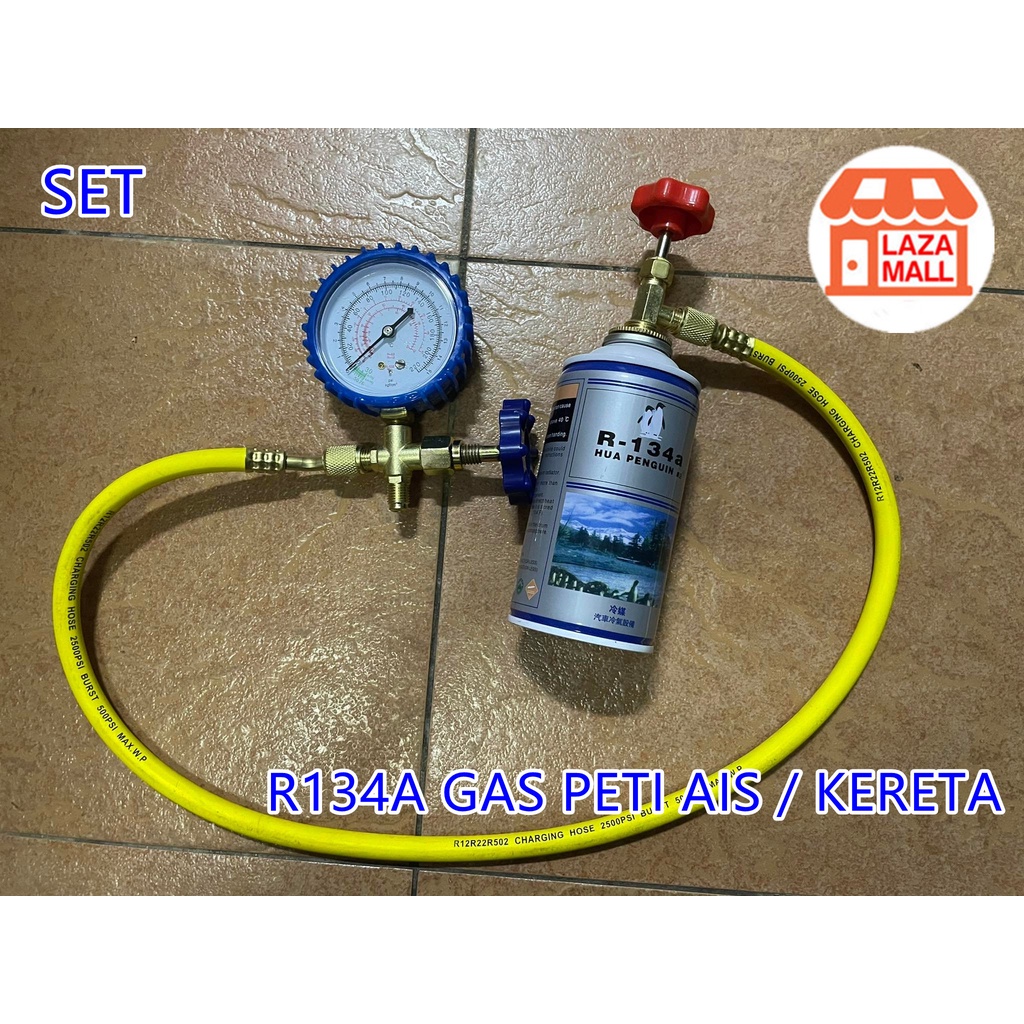 R134A GAS CAR / FRIDGE OLD MODEL TOP UP GAS PETI AIS BOTOL KECIL FREEZER REFRIGERANT GAS ...