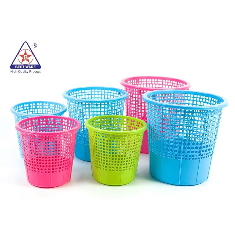 Bestware Rubbish Bin Multipurpose Plastic Basket Waste Paper Dustbin ...