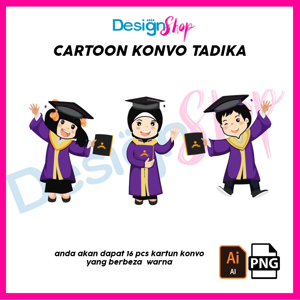 DESIGN ONLY DOODLE CARTOON KONVO TADIKA , Design Mudah & Murah [Adobe ...