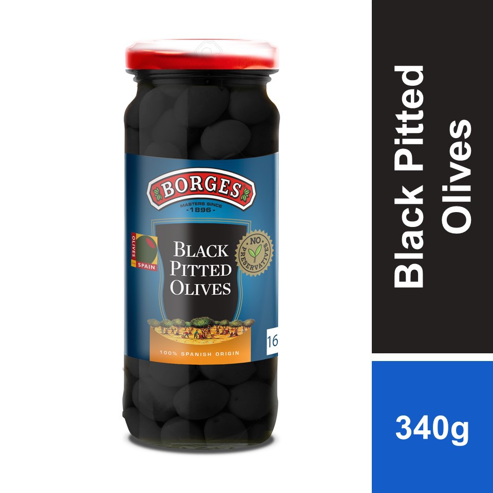 Borges Pitted Black Olives 340g | Shopee Malaysia