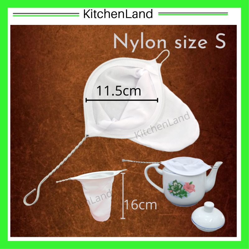 Traditional Cotton Nylon Coffee Tea Filter Penapis Kopi Teh Kain Santan ...