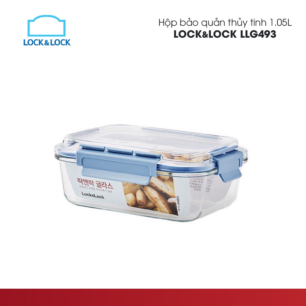 Lock&lock heat-resistant Glass box with plastic dome lid Tritan Cap ...