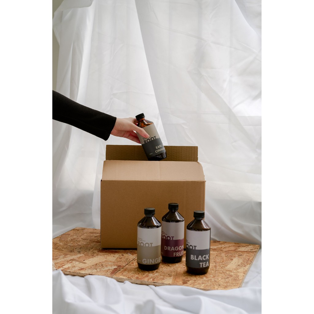 ROOT Kombucha Tea Starter Pack Set of 4 (250ml Per Bottle) | Shopee ...