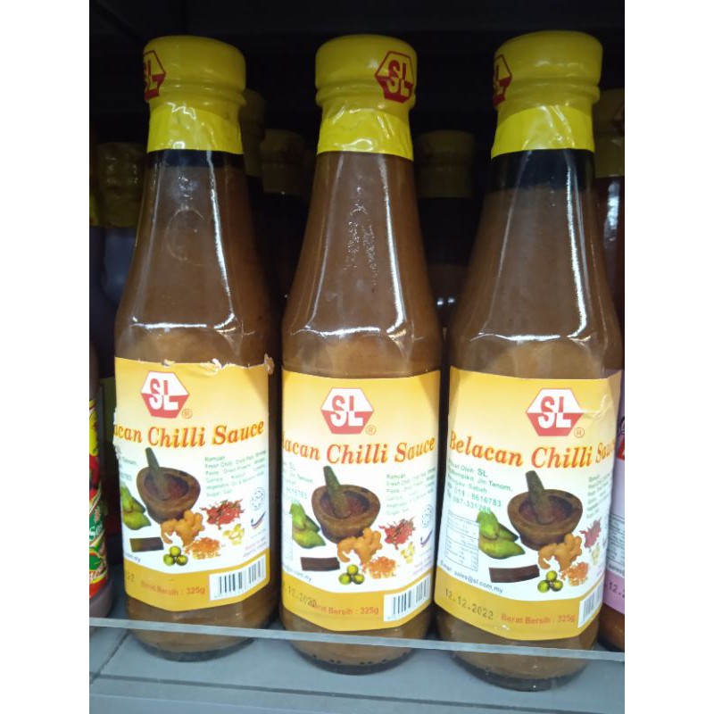 [Tetap Produk Sabah‼️] HALAL SL Belacan Chilli Sauce 325g/btl | Shopee ...