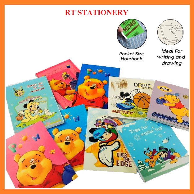 DISNEY MICKEY / WINNIE THE POOH NOTEPAD | Shopee Malaysia