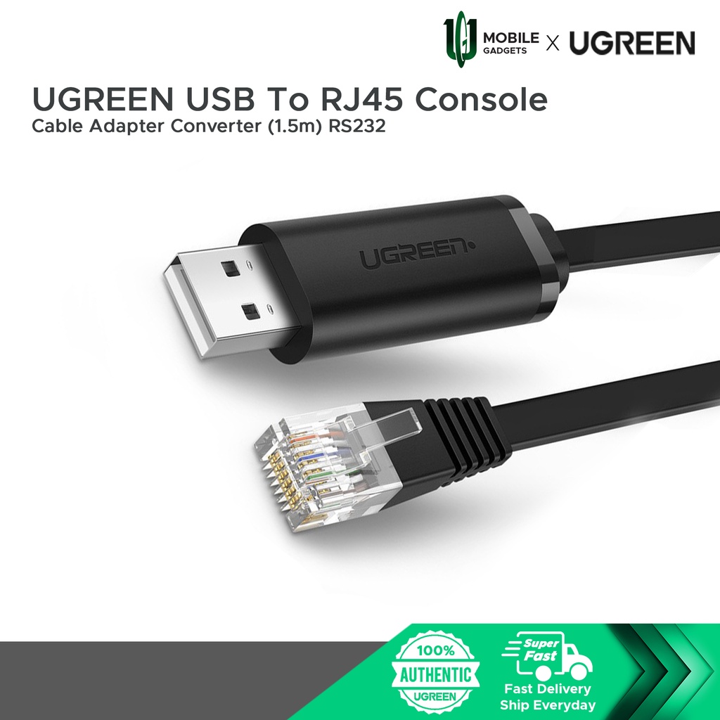 UGREEN USB To RJ45 Console Cable Adapter Converter (1.5m) RS232 ...