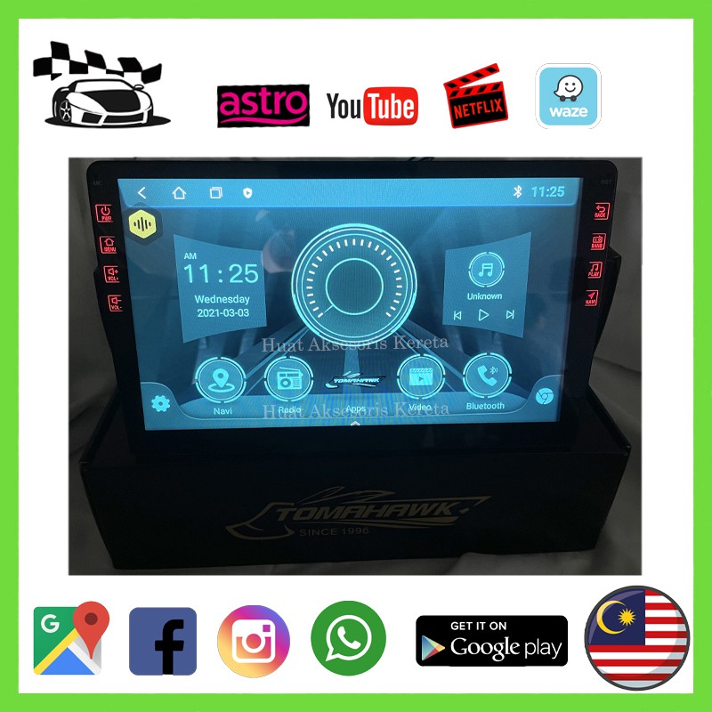 TOMAHAWK T3L 2+16GB 10”INCH VOICE CONTROL QLED IPS SCREEN ANDROID ...