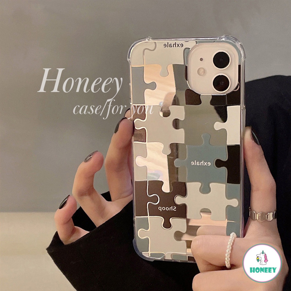 Ins Makeup Mirror Contrast Color Puzzle Clear Phone Case for IPhone 13 ...