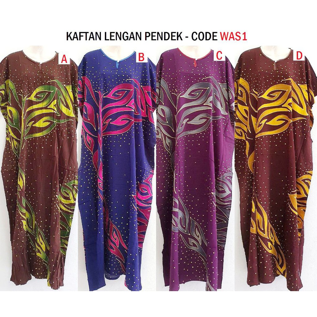 12 Corak Kaftan Cotton Lengan Panjang Viral Dress Batik Candy Plain ...
