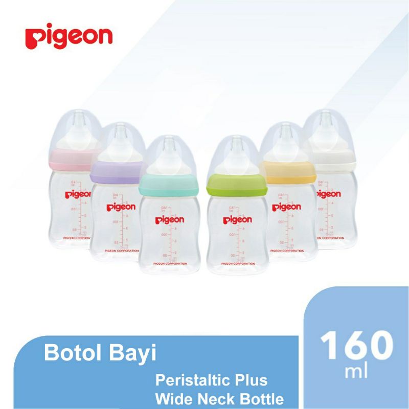 Pigeon SofTouch Peristaltic Plus Wide Neck - Milk Bottle 160ml | Shopee Malaysia