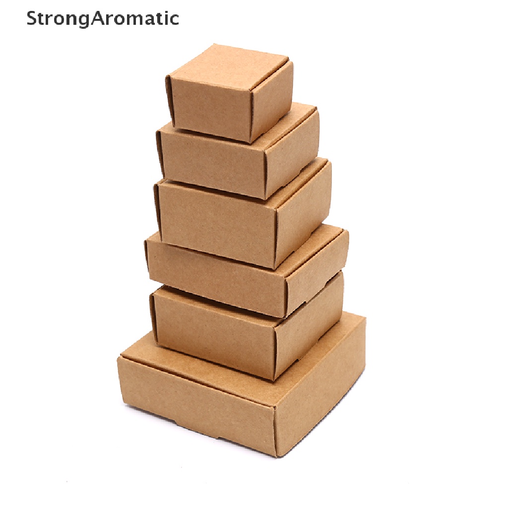 STRO 10Pcs/Set Kraft Paper Cube Box Wedding Favor Candy Gift Party ...