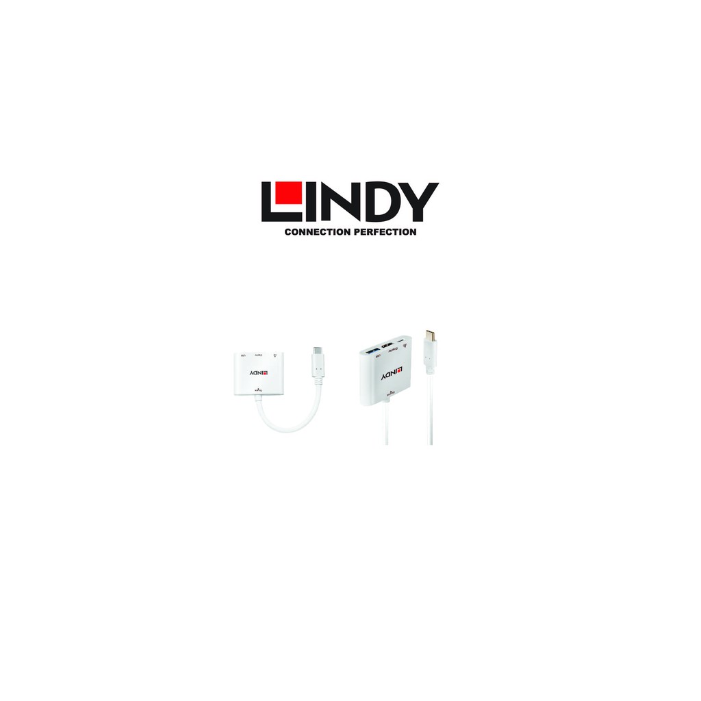 LINDY USB 3.1 Type C to HDMI Converter with USB Type A port and Power ...