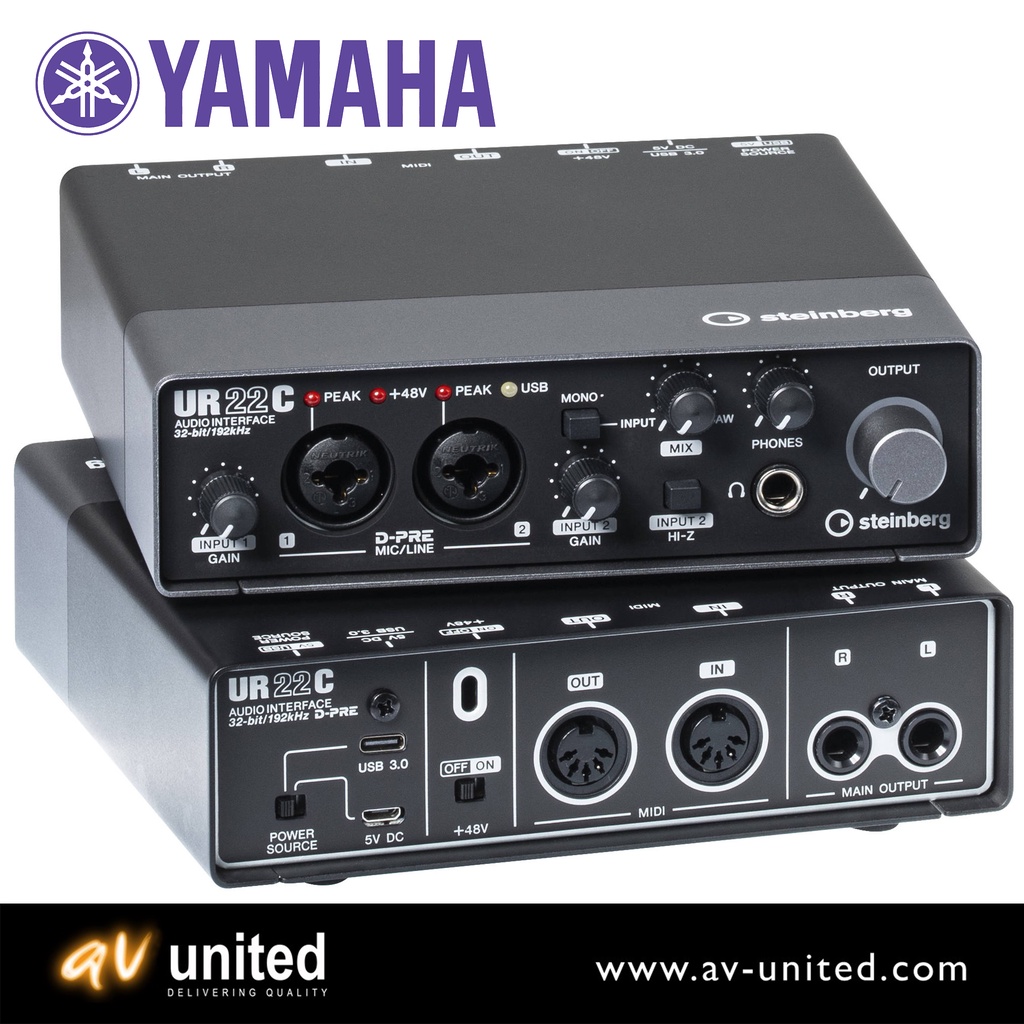 Steinberg UR22C 2 X 2 USB 3.0 AUDIO INTERFACE 声卡, Sound Card | Shopee ...