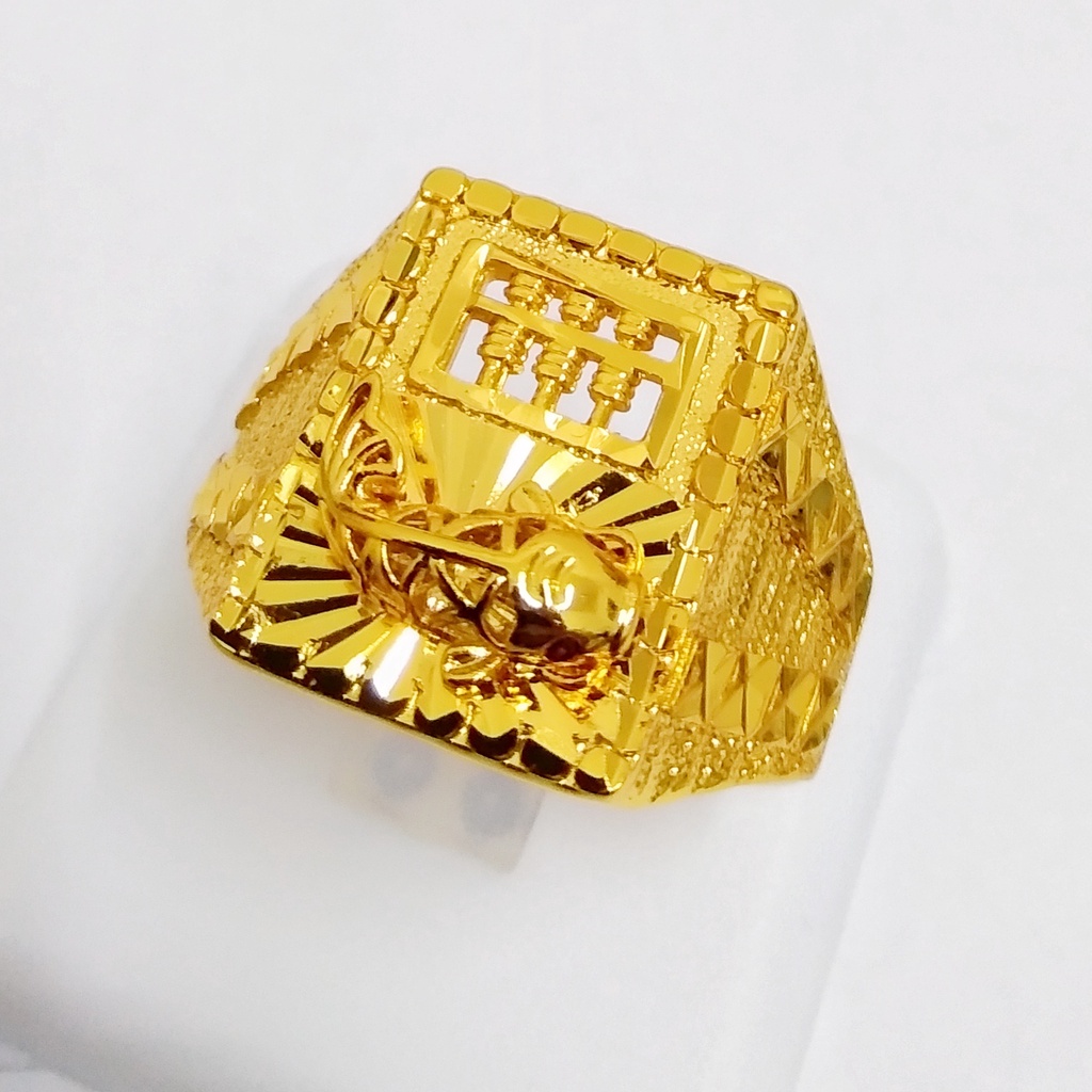 24K Gold Plated Abacus Arowana Koi Fish Men Ring | Shopee Malaysia