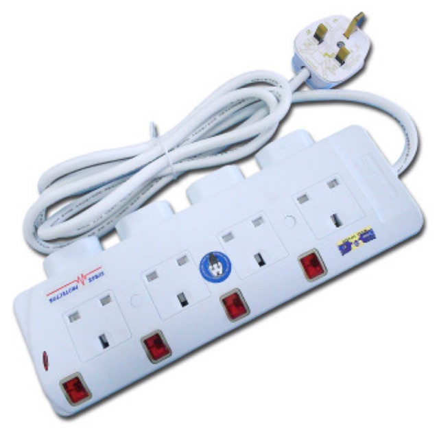 SUM S7844N 8way Extension Socket Plug With Surge Protector 2meter Wire ...