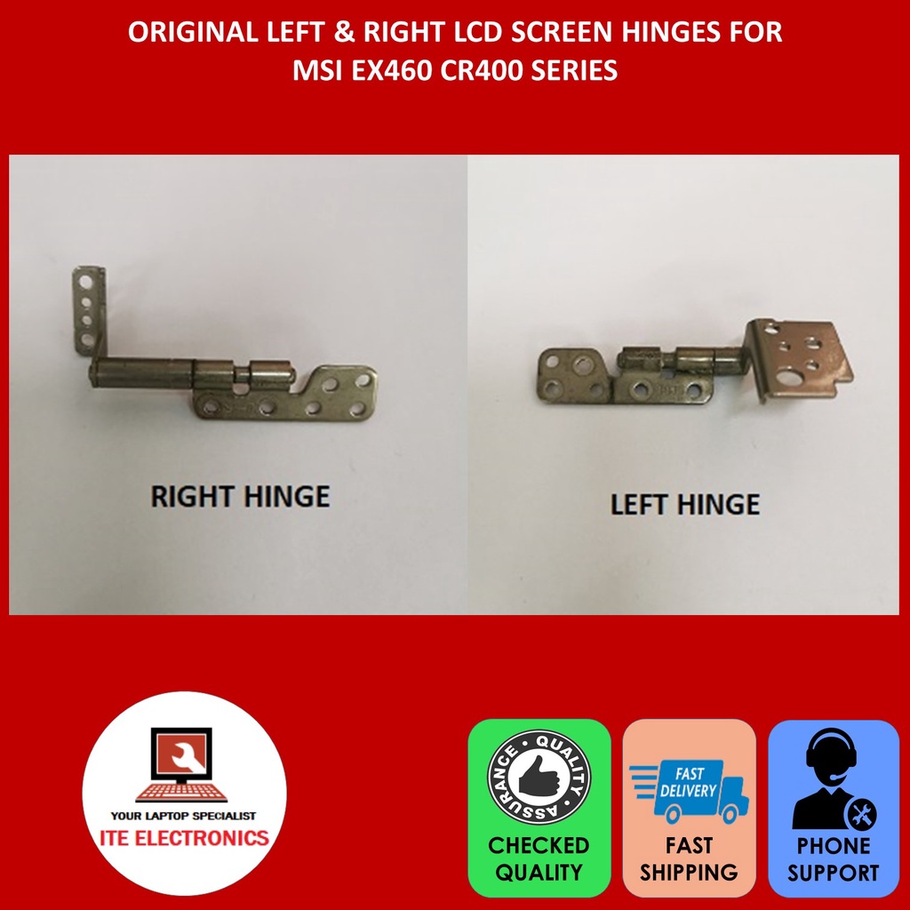 ORIGINAL MSI EX460 CR400 LEFT/RIGHT LCD SCREEN HINGE (USED) | Shopee ...