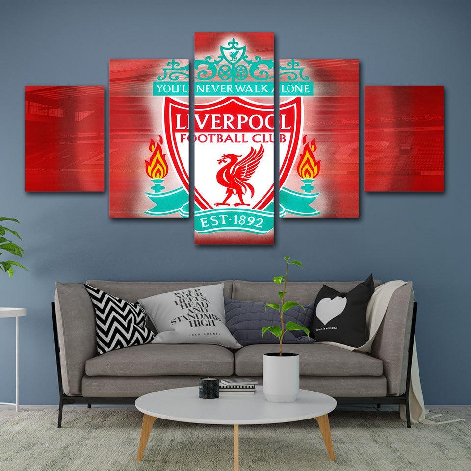 Canvas Wall Art Painting Liverpool Wall Art Football Team Logo Flag ...