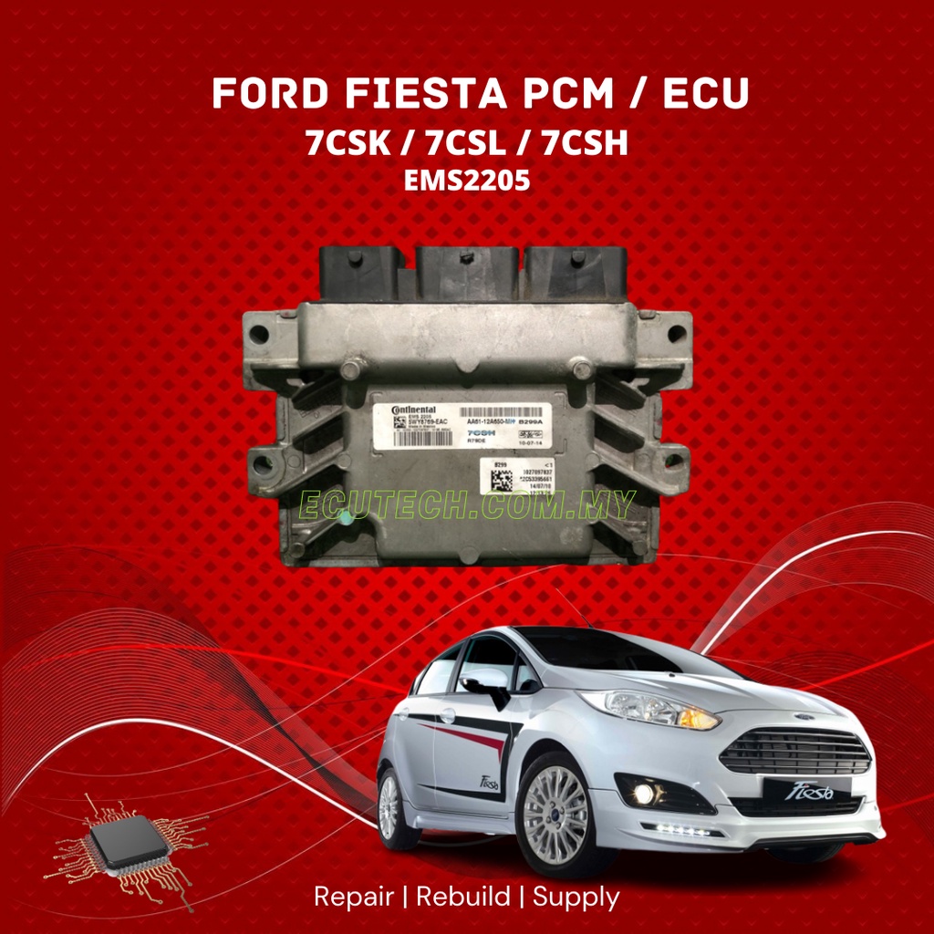 FORD FIESTA ECU PCM ENGINE CONTROL UNIT POWERTRAIN CONTROL MODULE ...