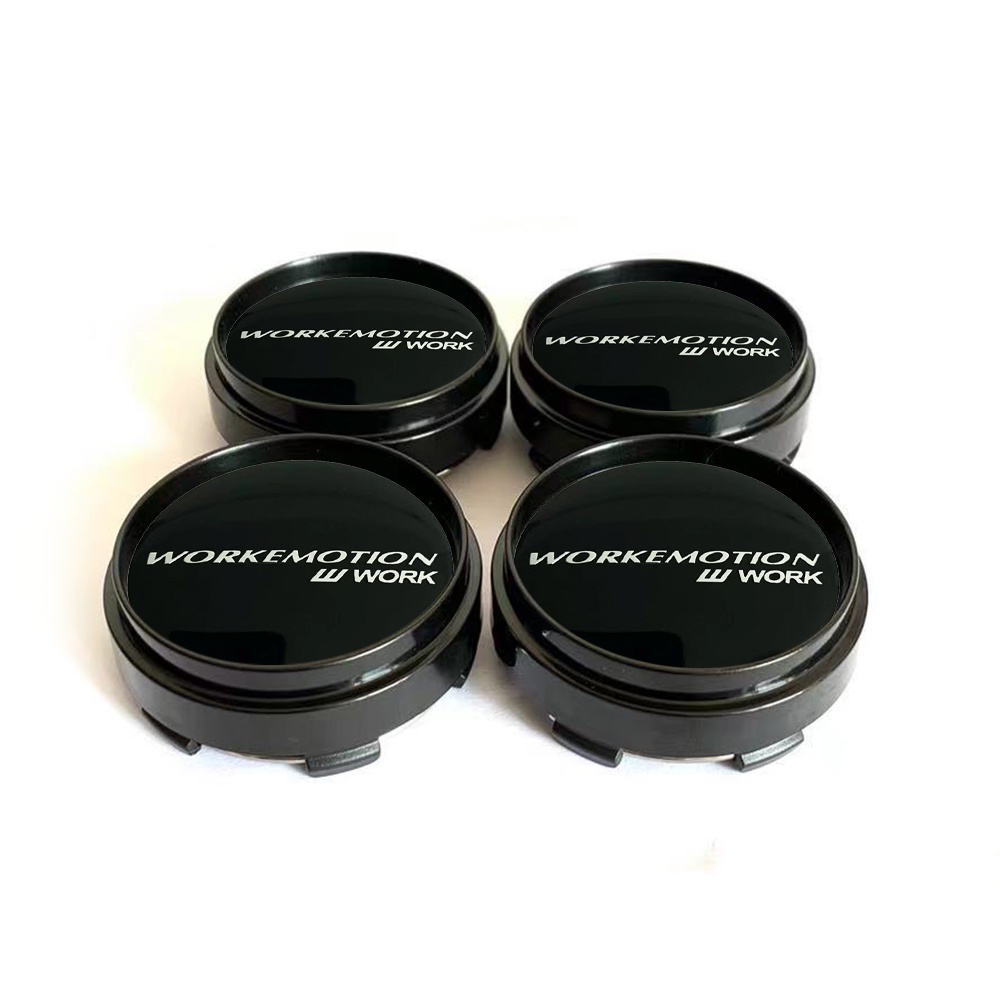 4pc 66mm WORK center caps Work EMOTION hub cover VS WORK rim cap Silver ...