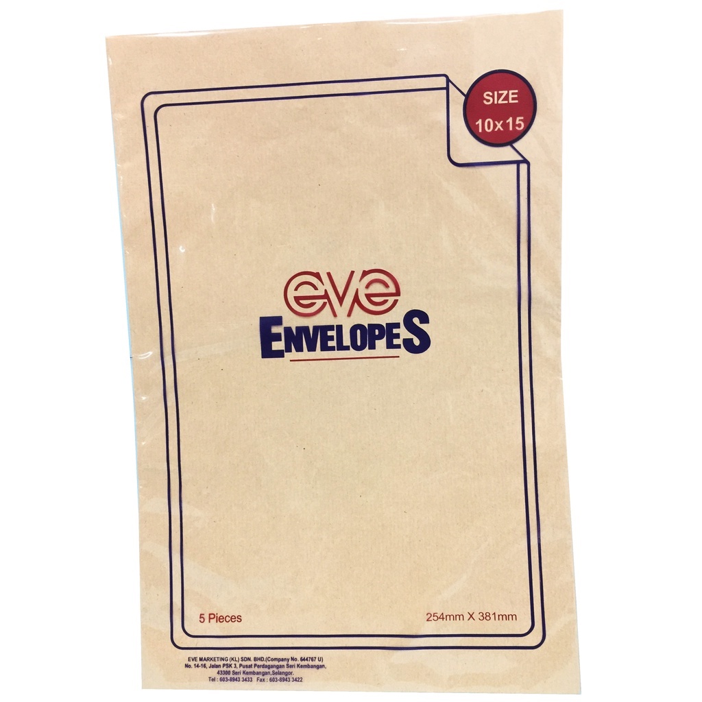 10 X 15 Envelope (White/Black) (5pieces per pack) | Shopee Malaysia