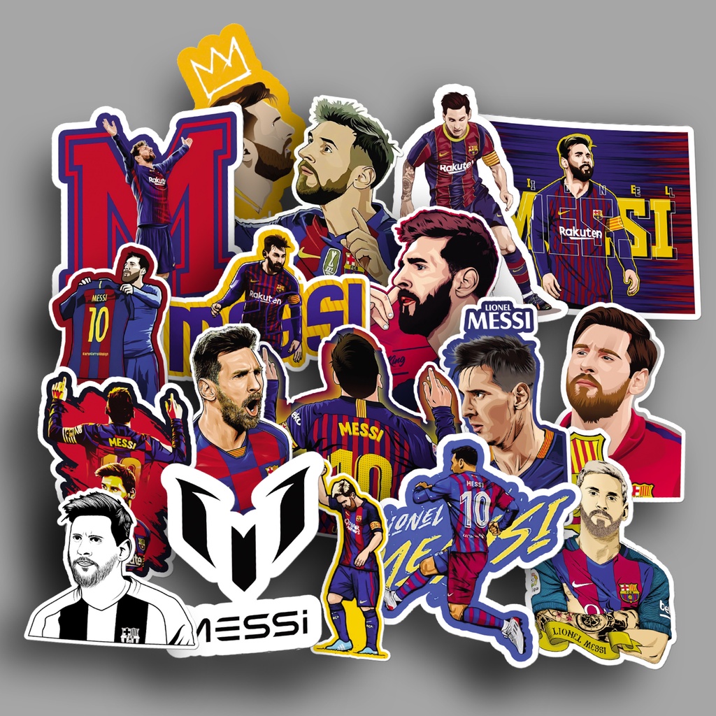 Messi Barcelona Sticker Pack 12pcs | Shopee Malaysia