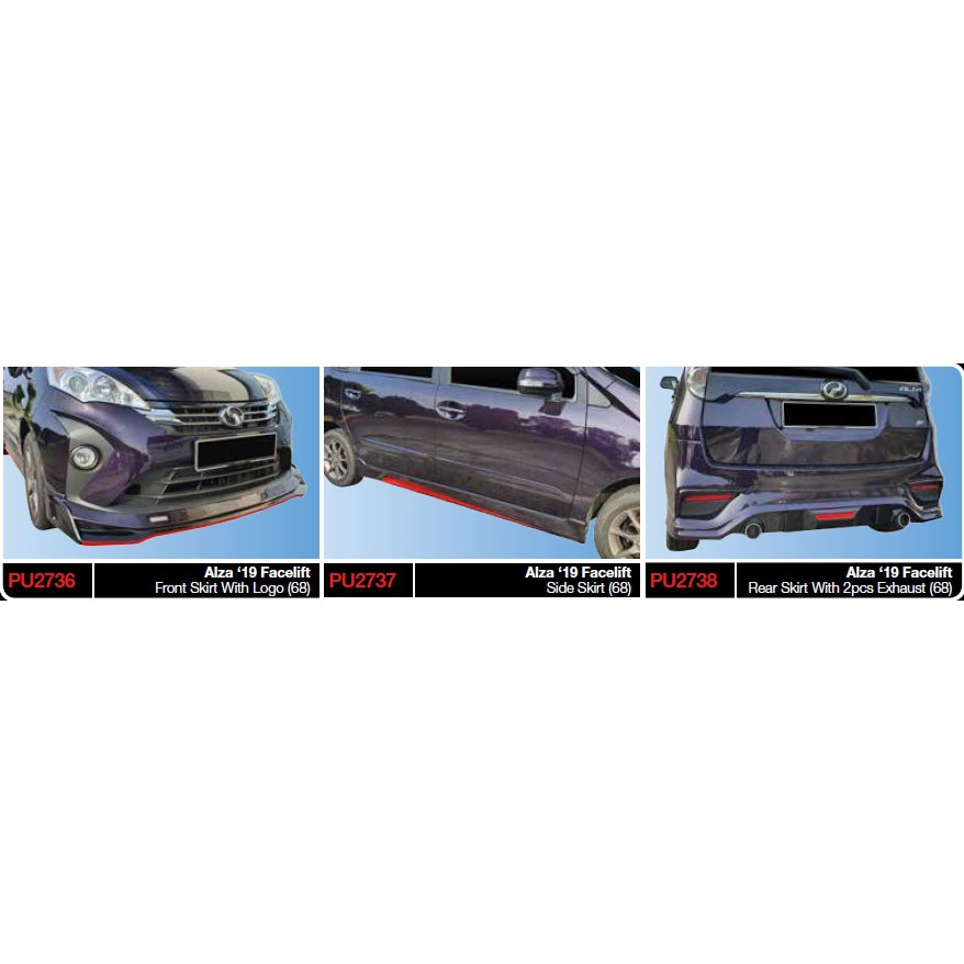Perodua alza 2018 2019 2020 2021 Drive 68 bodykit body kit front side ...