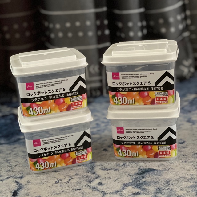 Daiso LockPot Food Storage Two way Opening Few Size Plastic Tupperware ...