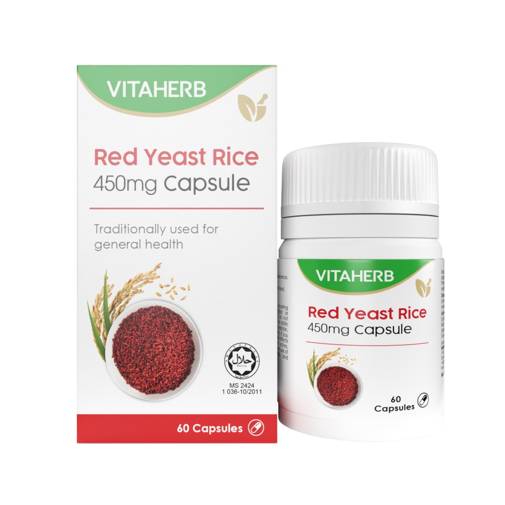 [CHEAP] Vitaherb Red Yeast Rice 450mg 60caps (Reduce Cholesterol ...