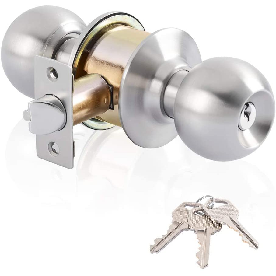 587SS Cylinder Lock Set Cylindrical Lockset Tombol pintu bilik ...