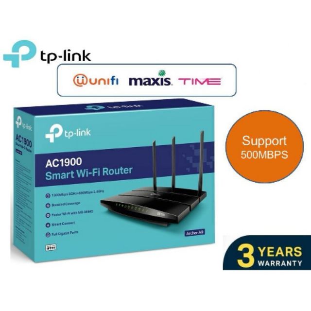 TP-LINK Archer A9 AC1900 Gigabit MU-MIMO Smart WiFi Router Wireless ...